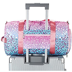 BLUBOON Duffle Bag Girls Kids Dance Bag Cute Gym Bag with Shoes Compartment & Wet Separation Waterproof Sports Overnight Travel Bag