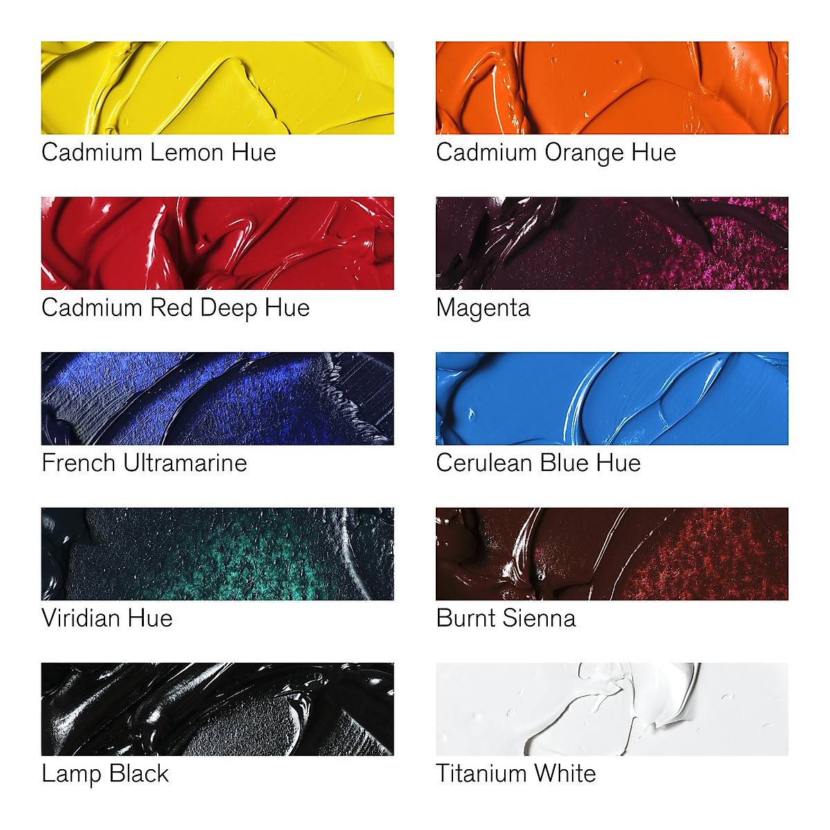 Winsor & Newton Winton Oil Color Paint Set, 10 x 12ml (0.4-oz) Tubes