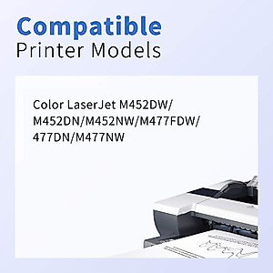 myCartridge SUPRINT 410X CF410X Toner Cartridge Compatible Toner Cartridge Replacement for HP 410X CF410X 410A CF410A use with Color Pro MFP M477fnw M452dn M452dn M477fdw M477fnw Printer CF410X