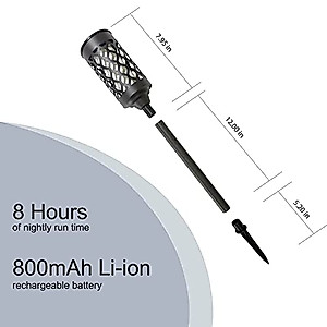 Member's Mark 2-Piece LED Solar Pathway Torch Lights, Oil-Rubbed Bronze