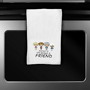 ZJXHPO TV Show Quote Inspired Best Friend Housewarming Gift Kitchen Towel Dishcloth , Polyester for Kitchen Decor (Friends)