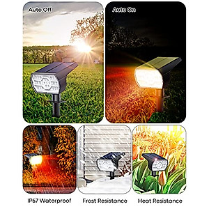 Kaxiida Solar Lights Outdoor Waterproof, 7 Lighting Modes Solar Landscape Pathway Lights, IP68 Color Changing Solar Outdoor Lights for Yard,Garden,Patio, Gate, Fence