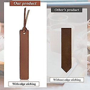 80 Pieces Brown Leather Bookmarks Handmade Genuine Leather Page Markers Personalized Leather Bookmarks for Book Reading Bookworm Book Lovers Readers Writers Accessories