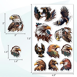 Pack 50 Pcs Animal Eagle Stickers for Water Bottles Waterproof Laptop Luggage Computer Phone Case Scrapbooking Guitar Teens Adults Funny Aesthetic Sticker Packs Small Vinyl Decals
