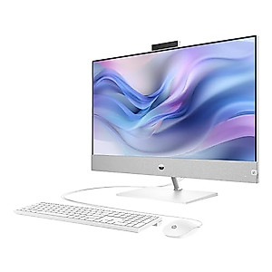 HP Pavilion Touchscreen 27” All-in-One Desktop, 12th Gen Intel Core i7-12700T Processor, 16GB RAM, 2TB SSD, Wi-Fi 6, Webcam, HDMI, RJ-45, Wired Keyboard & Mouse, White, Windows 11 Home