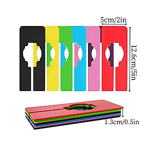 YHOLSDAS Closet Dividers for Hanging Clothes, Rectangular Closet Dividers for Sorting Clothing Size, Color, Writable & Reusable Rack Dividers for Sorting Clothing, 2" x 5", 7pcs