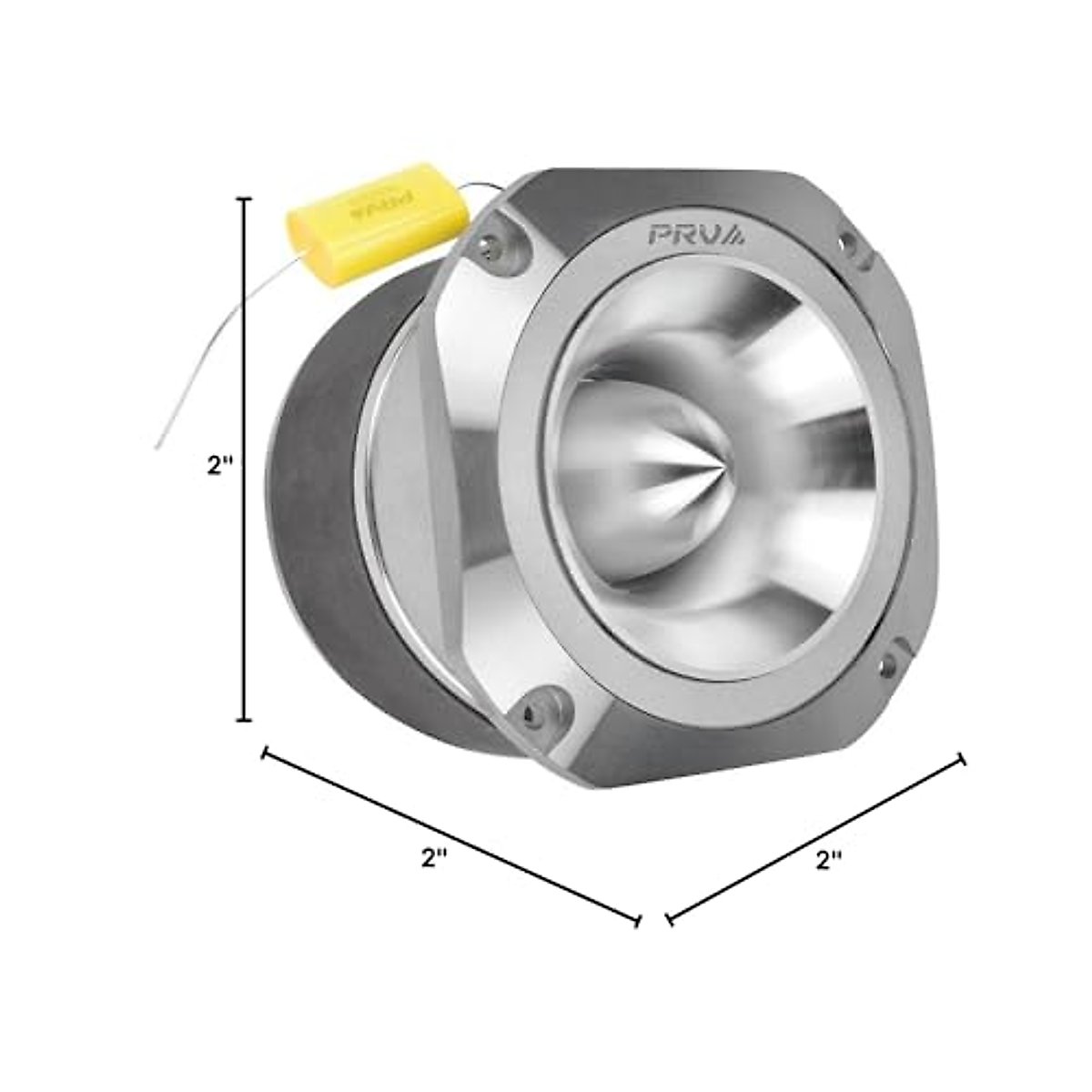 PRV AUDIO TW700Ti-CR Super Tweeter, 4" Titanium Bullet Super Tweeter 8 Ohm Chrome, 1.5" VC Pro Audio High Frequency Driver, 107dB 240 Watts, Built-in Polyester Capacitor (Single)