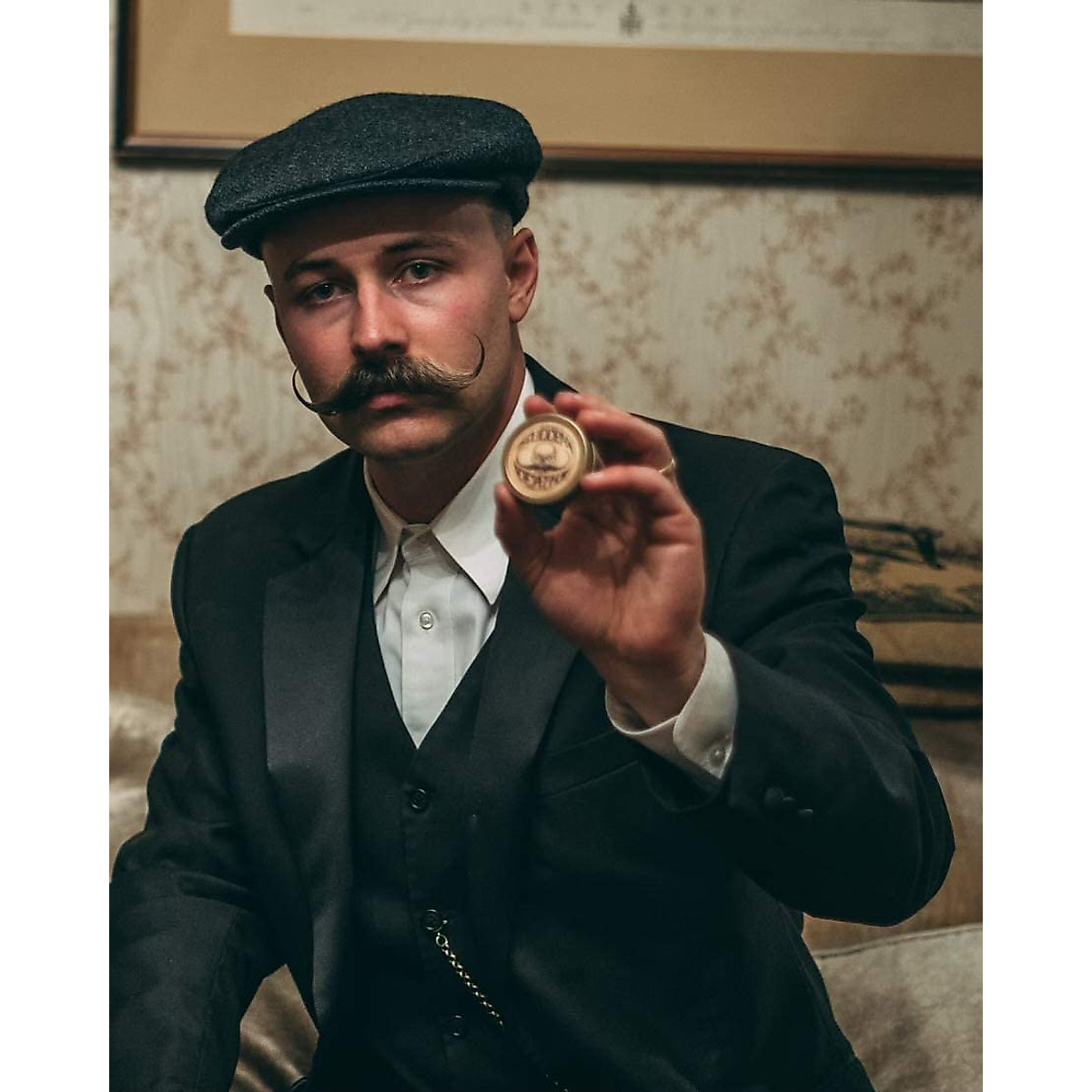 THE VINTAGE GROOMING CO. Sudden Death Strong Hold Mustache Wax and Night Fury Mustache Wax Remover Oil Set