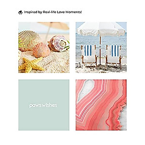 Paws Wishes Dog Bandana 2 Pack, American Lobster and Coral Stripes Set Holiday in Maine, Pet Friendly Design, Hair and Water Resistant, Adjustable Dog Scarf for Small Boy Girl Dog