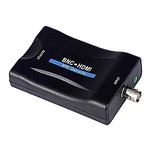 BNC to HDMI Video Converter Box,BNC Adapter with Audio for Security Cameras DVRs Supports 720P/1080P Output