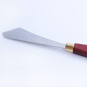 2 Pcs Stainless Steel Palette Knives Wood Handle Art Knives Acrylic Painting Knives Painting Art Scrapers for Oil Canvas Painting