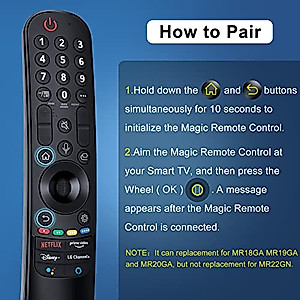 MR21GA for 2021 LG-Magic-Remote with Pointer and Voice Function Replacement for LG UHD OLED QNED NanoCell 4K 8K Smart TV