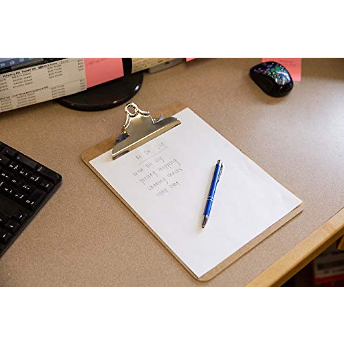 Letter Size Clipboard with Butterfly Clip (Pack of 10) - 9'' x 12.5'' Large Wood Clipboards for Classroom, Clipboards for Kids | Hardboard for Office, College, Teacher & Back to School Supplies