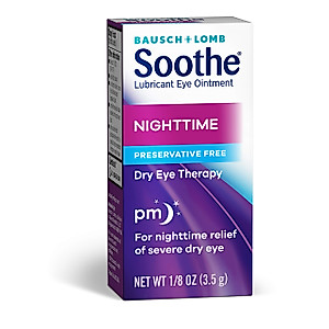 Bausch + Lomb Soothe Lubricant Nighttime Dry Eye Ointment, 0.12 Ounce (Pack of 1)