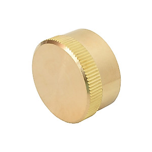 Flame King AB228 4-Pc Universal Solid Brass Caps for 1LB Propane Bottle Gas Tank Cylinders