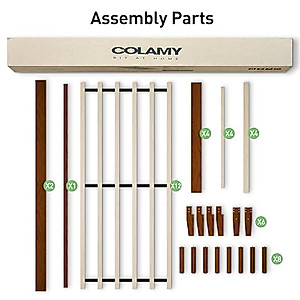 COLAMY 12 Inch Wood Platform Bed Frame，Sturdy Queen Size Bed Frame with Wood Slat Support, No Box Spring Needed, Easy Assembly, Espresso