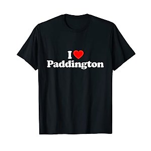 I Love Paddington Heart Graphic @ Funny T-Shirt