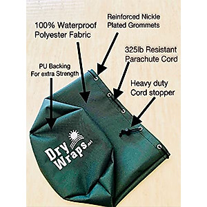 Waterproof Trimmer Cover - DRYWRAPS (Three Pack) - Edger, Pole Saw, for STIHL Echo Husqvarna … (Orange) (Orange)