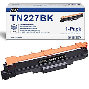 Hydr (Black,1-Pack) Compatible TN-227BK TN227BK High Yield Toner Cartridge Replacement Brother MFC-L3770CDW HL-3210CW HL-3230CDW HL-3270CDW HL-3230CDN HL-3290CDW DCP-L3550CDW Printer Toner Cartridge