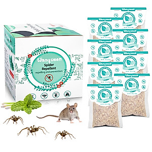 8 Pack Spider Repellent Pouches for House Indoor, Spider Deterrent Peppermint Oil and Lemongrass Formula Spider Repellent Bags, No-Toxic Stay Away Spider