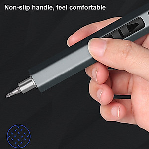 36 in 1 Cordless Electric Screwdriver, Mini Power Precision Screwdriver Set with LED Light 3. 7V Rechargeable Portable Magnetic Repair Tool Kit for Repairing Phones Eyeglasses Laptop