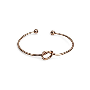 7 Rose Gold Bridesmaid Gift Bracelets Kit. "I Can't Tie The Knot Without You" Bridesmaid Cards & Gift Box. The Tie Knot Cuff or Heart Bracelet Gifts Is a perfect Proposal Idea & Bridal Party Gifts.