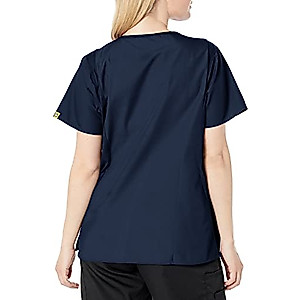 WonderWink Womens Origins Lima Plus Size Women's Top Medical Scrubs Shirt, Navy, XX-Large US