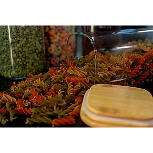 LUNI SALES - Glass Jar with Lid - Airtight Food Storage Containers - Glass Canisters - Kitchen Storage Containers - Glass Food Storage Containers with Lids - Food Storage Jars - Set of 4