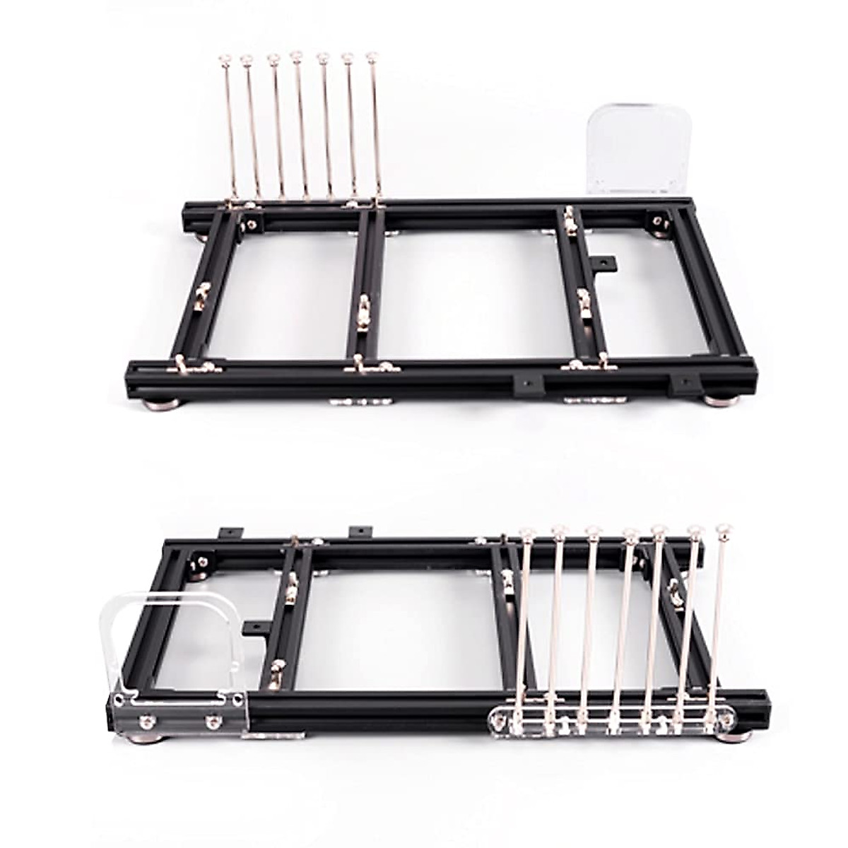 ATX PC Motherboard Case Frame, Aluminum 7 PCI Bit Open Air Case Bare Air Water Cooling Fan Stand Chassic Test Bench Rack GDAE10 Computer Board Overclocking Heat Dissipation Graphics Card Support Black
