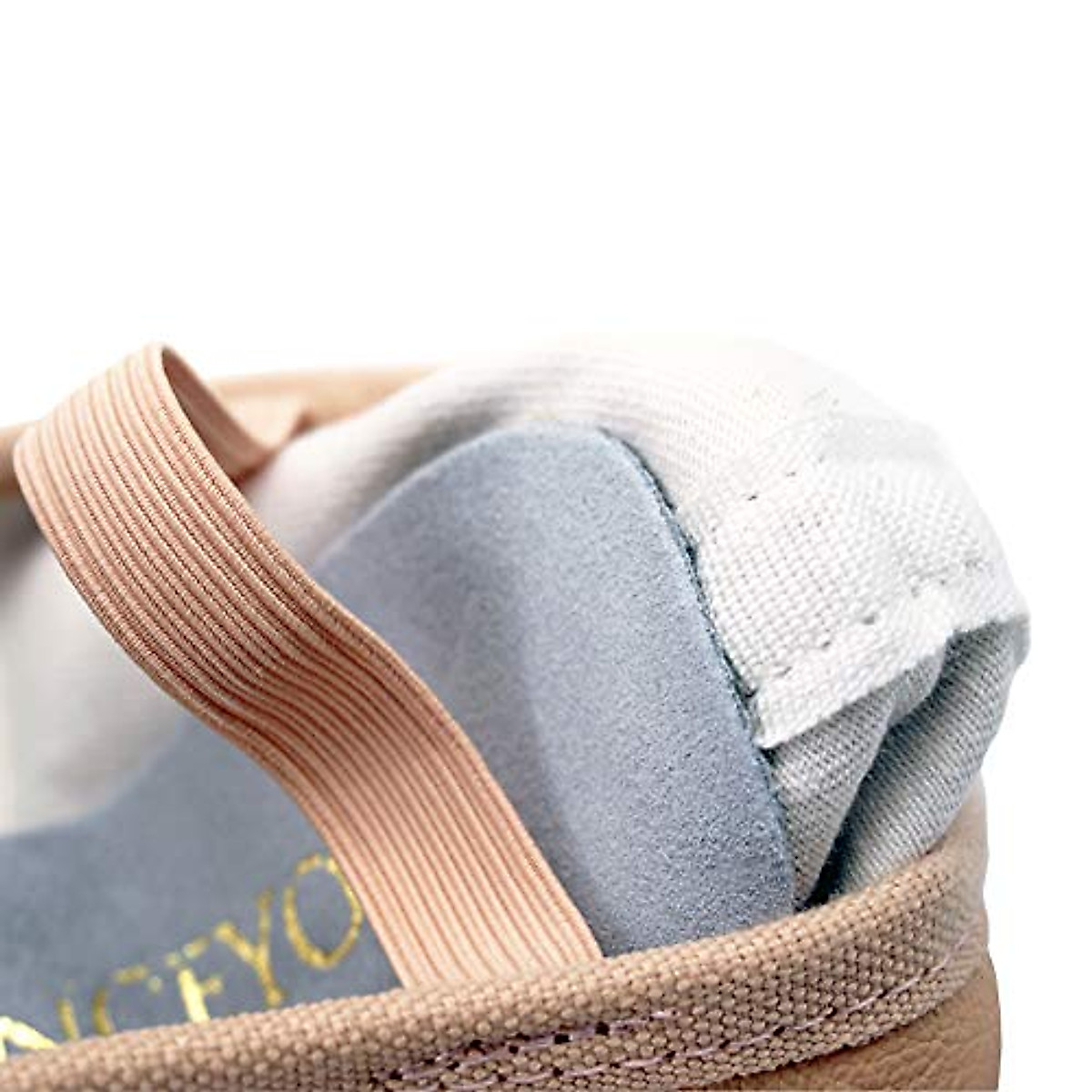 DANCEYOU Premium Authentic Leather Ballet Shoes Split Sole Dance Practice Slippers for Women, 6.5M/240mm