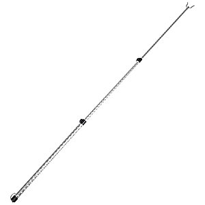 Telescoping Pole Clothes Pole with Hook Telescopic Reach Stick Pole with Handle for High Reach Areas Blind Window Silver Clothesline Outdoor