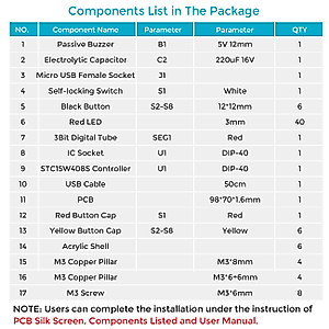 Simple Hand-held LED Game Console DIY Soldering Practice Kit Electronics Soldering Learning Classic Game Kit with Clear Acrylic Case