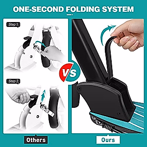 BELEEV V5 Scooters for Kids 6 Years and up, Folding Kick Scooter 2 Wheel for Adults Teens, 4 Adjustable Handlebar, 200mm Big Wheels, Lightweight Sports Commuter Scooter, up to 220lbs(Auqa)