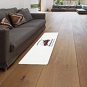 Kitchen Mat Rug Set of 2 Farm Fresh Christmas Tree,Red Buffalo Plaid Truck Runner Rug Anti-Fatigue Comfort Memory Foam Standing Mat Non-Slip Floor Door Mat for Bathroom Bedroom 20x32in+20x47in