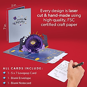 Lovepop Happy Birthday Pop-Up Card for Her, Him, Girls, Boys - 3D Greeting Cards - Magical - 5" x 7" - Blank Notecard & Envelope Included