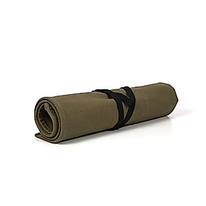 Knife Roll Portable Bag Travel Carrier Bag with 7 Slots Kitchen Cooking Tools And Utensils Wrap Bag Wallet Multi-Purpose Brush Roll Bag (Olive, Canvas)