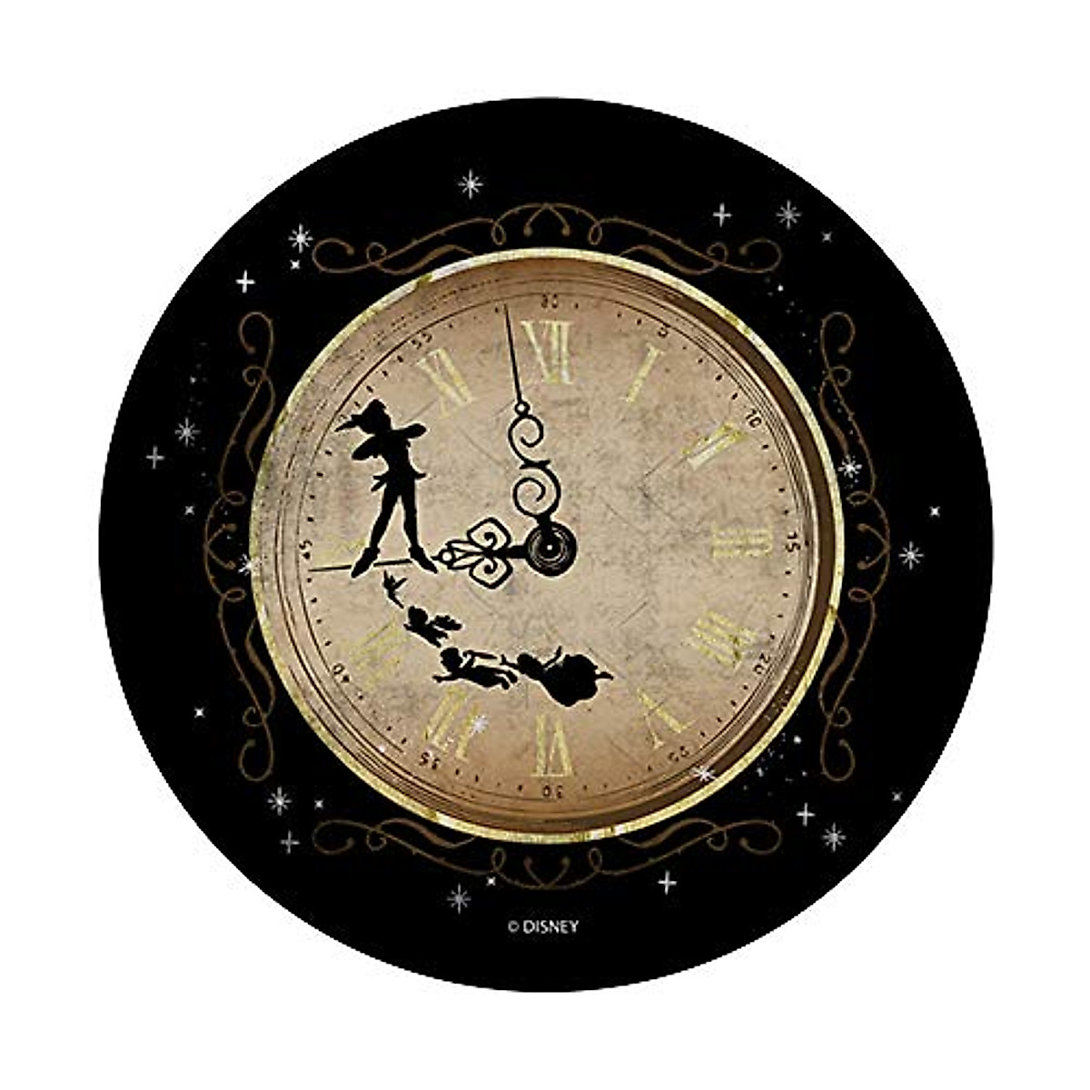 Disney Peter Pan Wendy John Michael & Tink Tick Tock Clock PopSockets PopGrip: Swappable Grip for Phones & Tablets