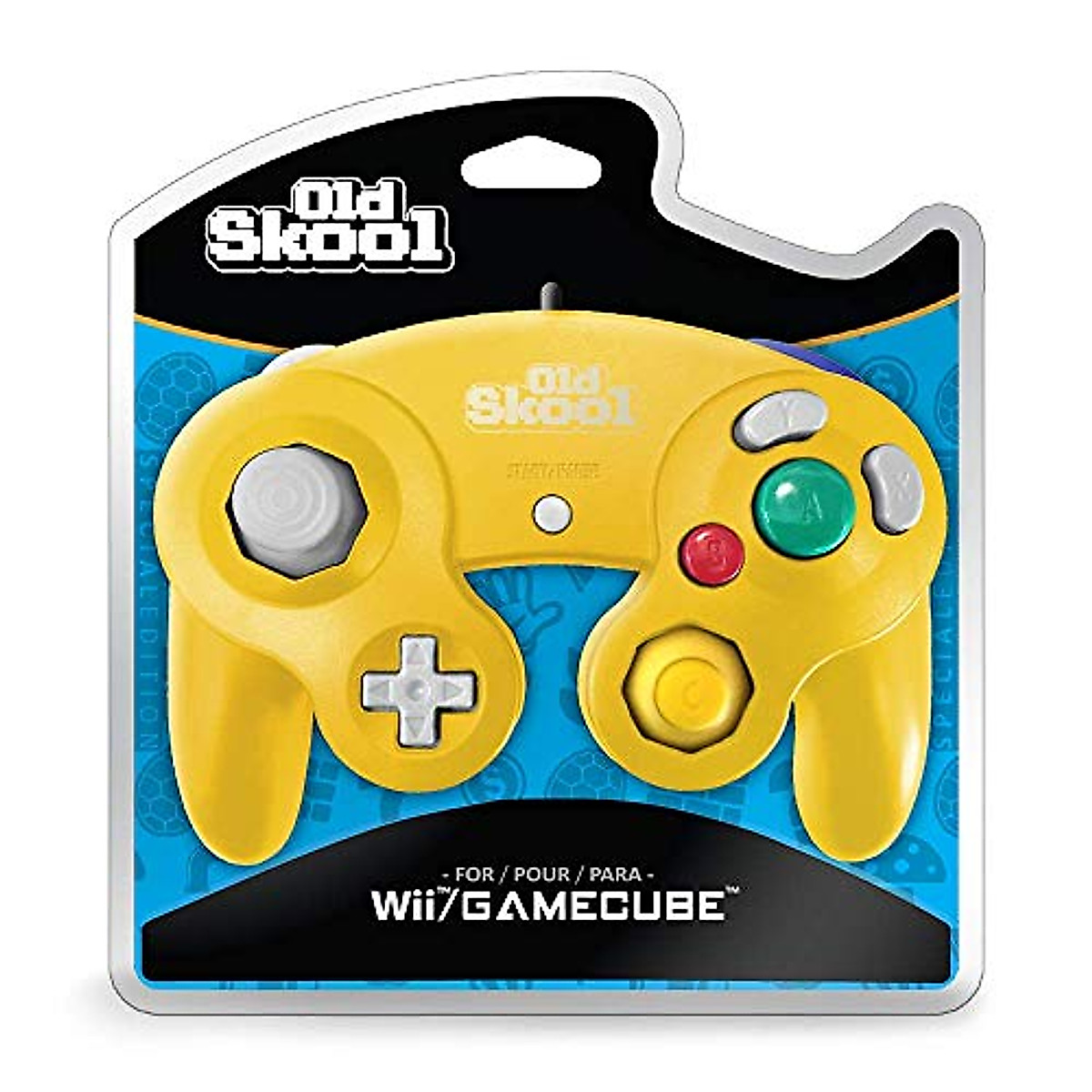 Old Skool GameCube/Wii Compatible Controller - Yellow/Purple Special Edition