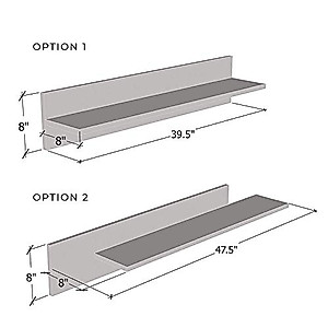 MEBLE FURNITURE & RUGS Fly Modular Wall Mounted Floating 2 Piece Shelf Set (Type-MX) (Oak)