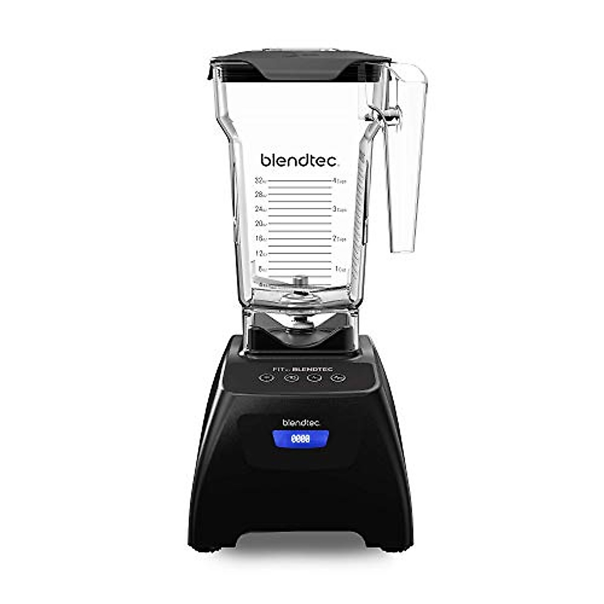 Blendtec Classic Fit Blender with FourSide Jar (75 oz), 30-sec Pre-programmed cycle, High-Low Pulse, Professional-Grade Power, Black