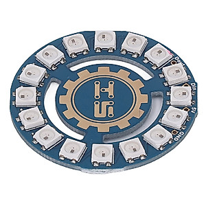 Ring RGB LED, Full Color 800Kbps 2 Pcs Programmable 5V LED Ring Lamp Board for Lighting