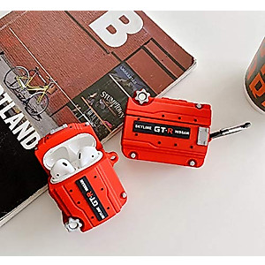 JDMTuning Skyline GTR RB26 Apple Airpods Engine Silicone Case Cover for Protection Fits 1st Gen and 2nd Gen Wireless Charging