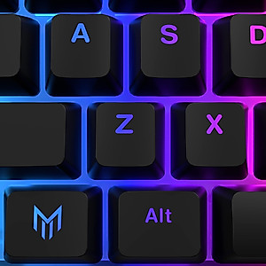 Matrix Elite Series Black 60% Mechanical Gaming Keyboard: Fast Switches - Millions of RGB Options - No Latency - 61 Keys - Doubleshot PBT keycaps - Hot Swappable (Brown Switches)