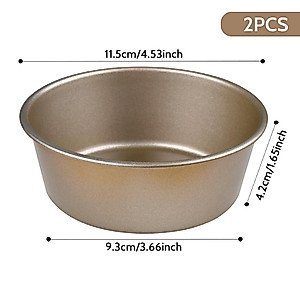 Ramekins for Air Fryer 2Pcs Air Fryer Egg Mould 4.5'' Air Fryer Egg Poacher Non Stick Cake Pan Muffin Tin Baking Moulds for Fried Egg Muffin Sandwiches Air Fryer Egg Mould