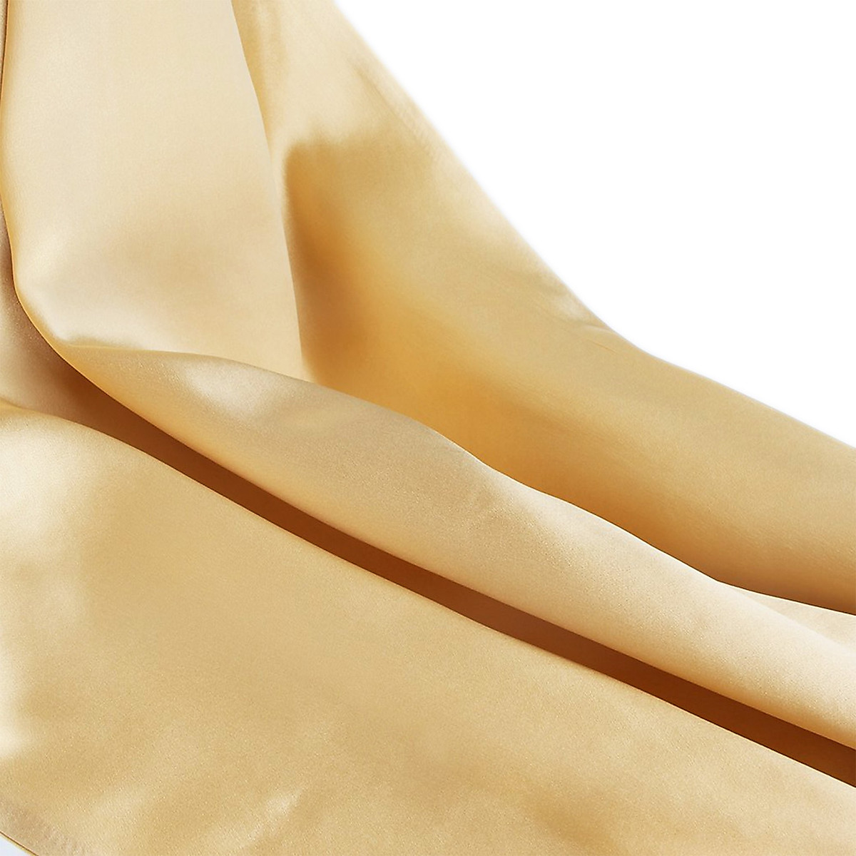 Hodeco Nature Silk Pillowcase 14x20 Inches Champagne Double Side 19 Momme Thick Silk Pillowcase for Hair and Skin 36x51CM 100% Mulberry Silk Bed Pillow Cover Toddler Size, Golden, 1 Piece