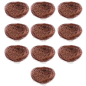 YARNOW 10pcs Artificial Bird Nest Decor Simulation Bird Nest Small Easter Rattan Nest for Home Decor