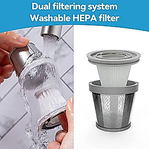 Nozaya Mini Cordless Handheld Vacuum Cleaner - USB Rechargeable, Gray