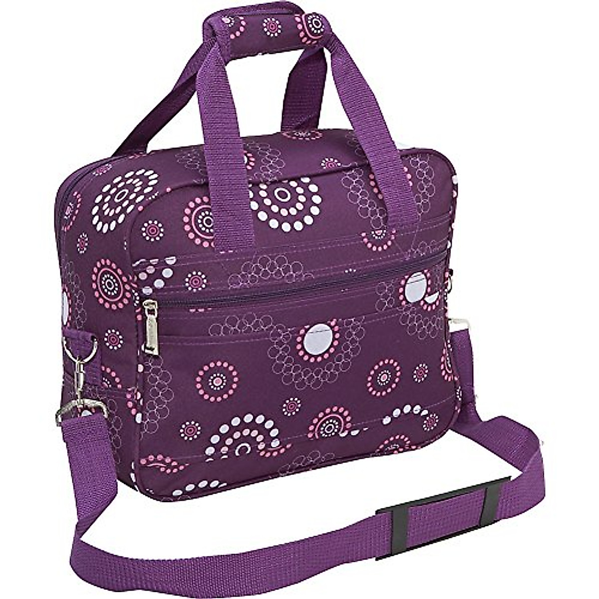 Rockland Impulse 4-Piece Softside Upright Luggage Set,Telescoping Handles, Pucci, (14/19/24/28)