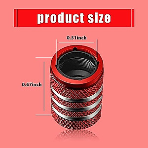 gunhunt 5 PCS Dog Paw Car Tire Caps, Tire Valve Stem Cap Cover, Aluminum Alloy Valve Cap, for Car, Truck, Motorcycle (Red)
