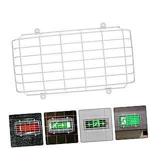 TINEASUR 2pcs School Evacuation Sign Emergency Sign Covers Emergency Light Damage Stopper Exit Sign Damage Stopper Exit Sign Protective Guard Exit Sign Damage Cage LED Exit Sign White Iron